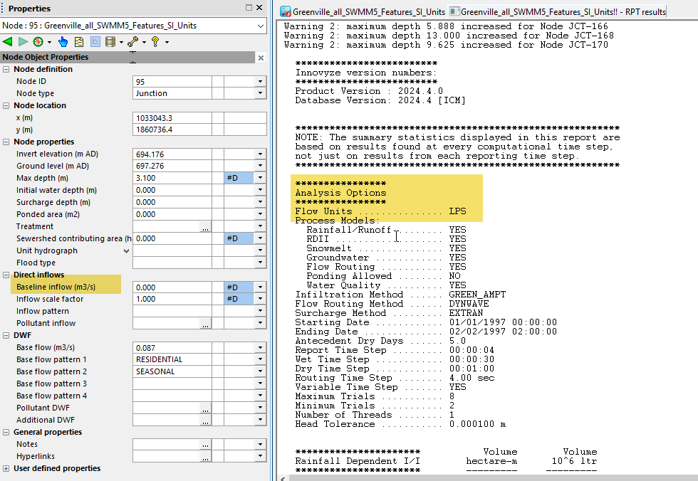 如何了解ICM SWMM中使用的单位