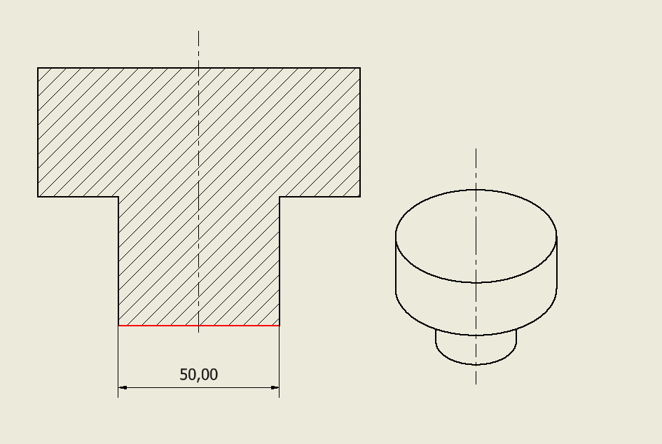 No Diameter Symbol In The Section View Of An Inventor Drawing