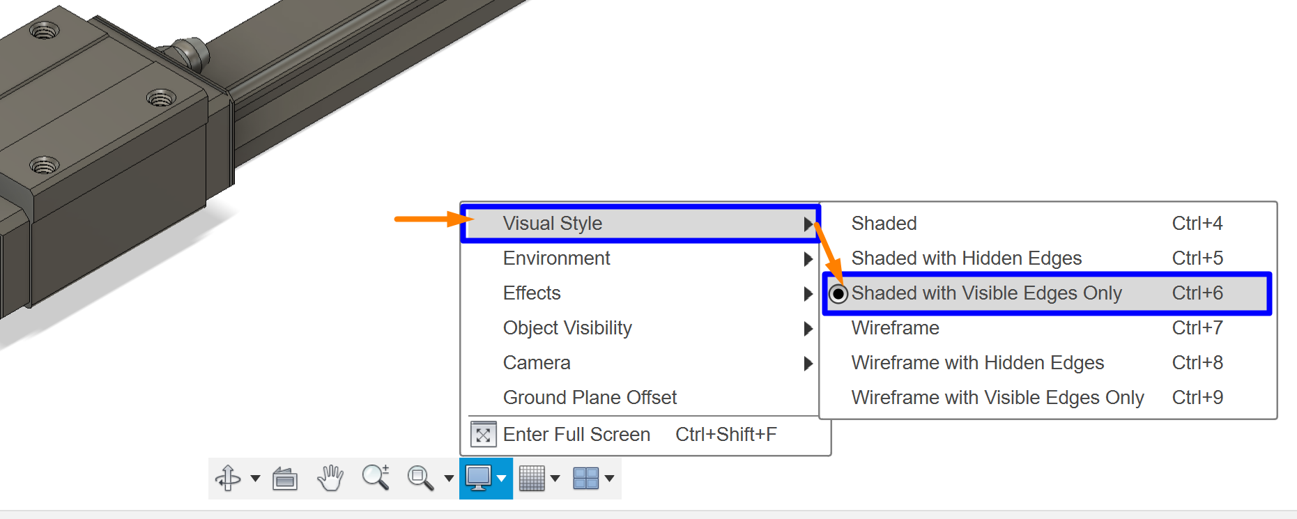 Model is shown in wireframes instead of the realistic bodies in Fusion