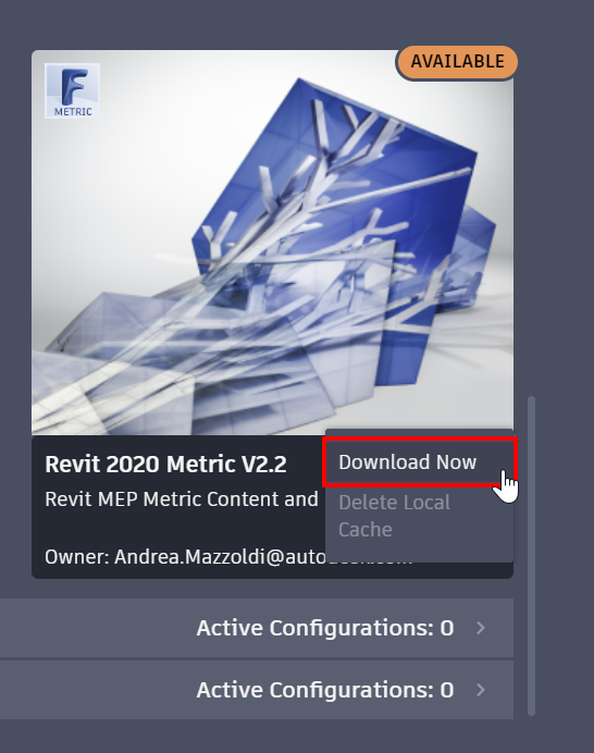 Fabrication Data Manager にアップロードされた環境設定が Revit で使用できない