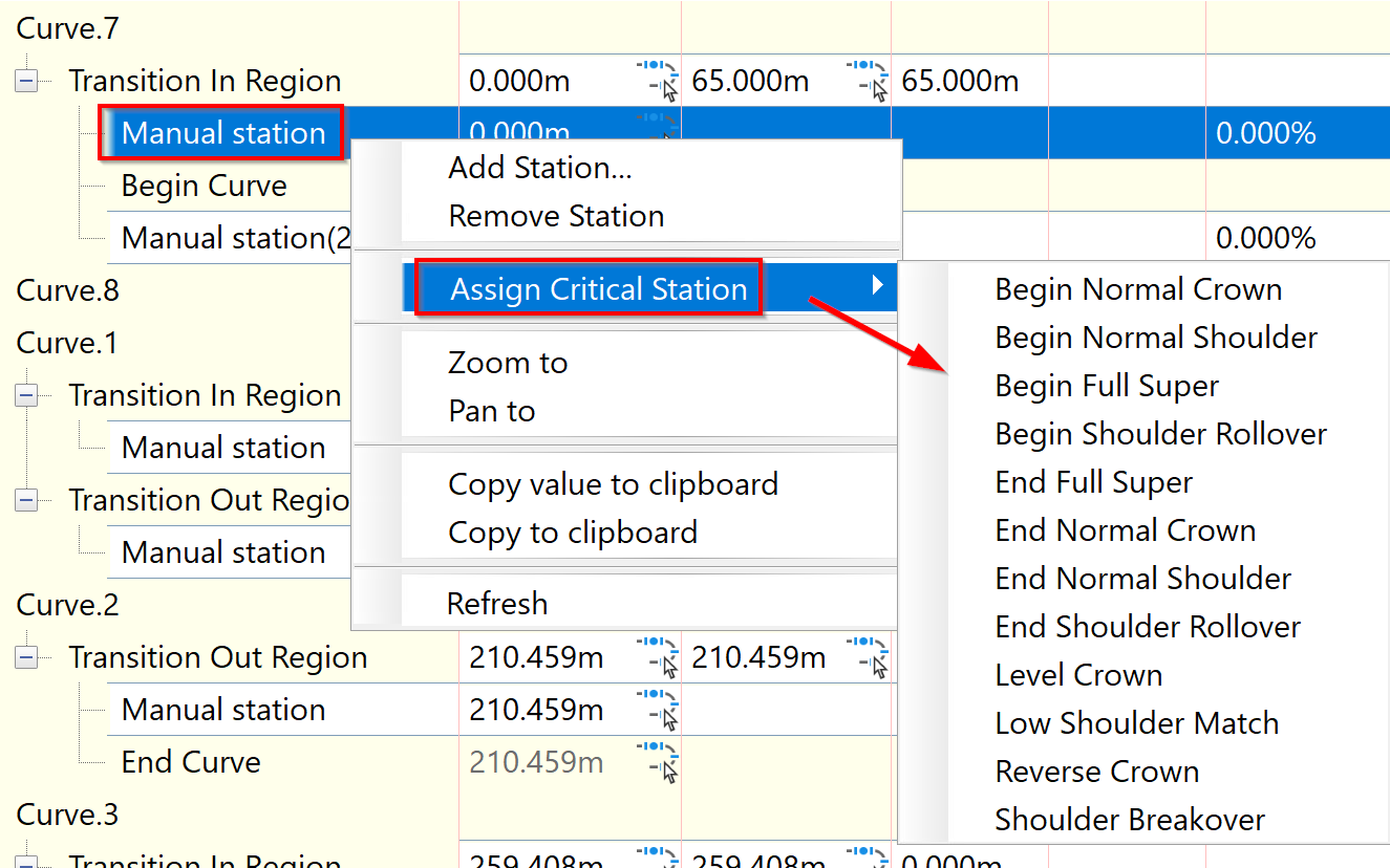The band style for superelevation is missing labels in a profile view ...
