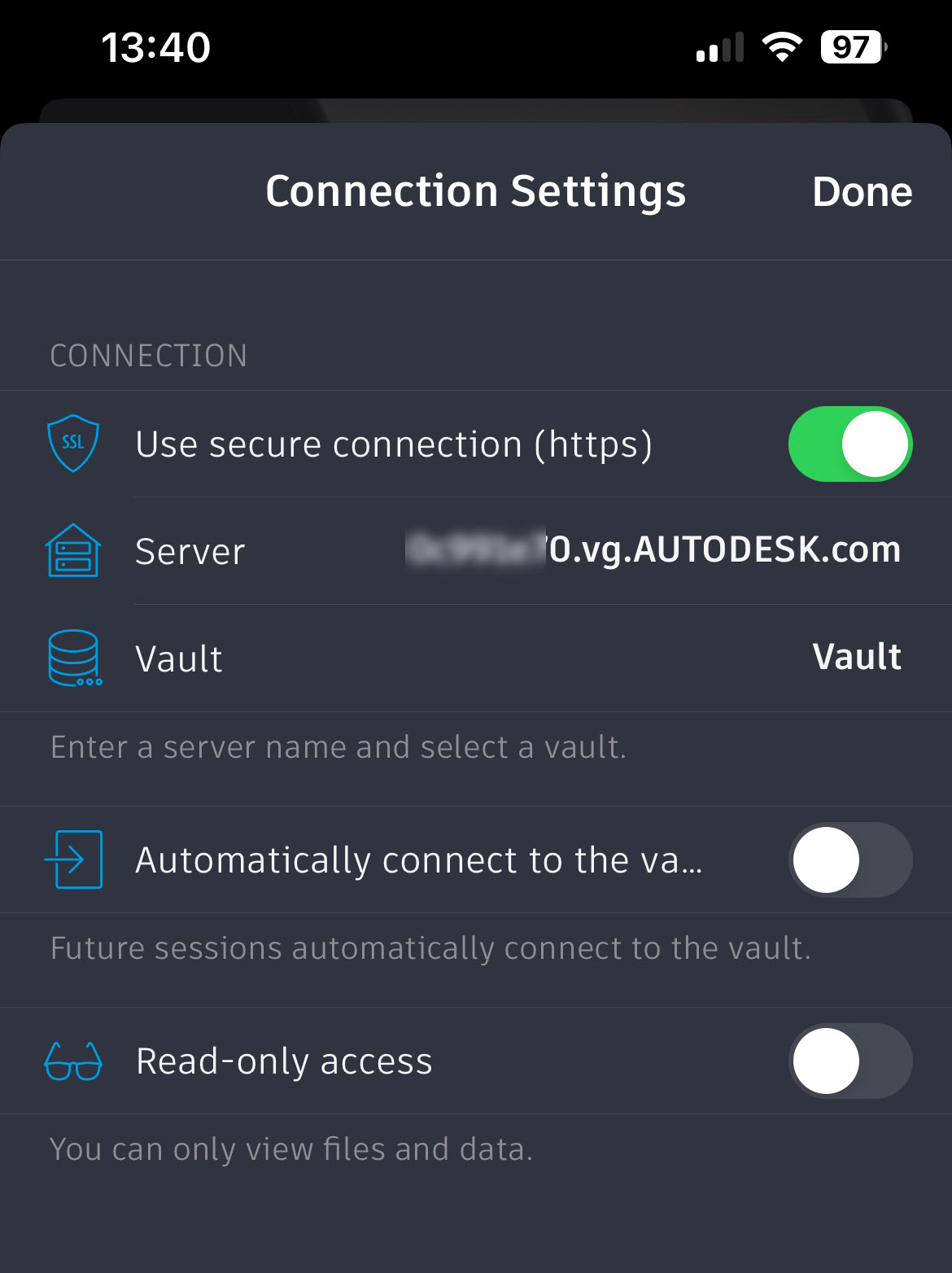 How to configure Vault Mobile to connect to Vault Gateway?