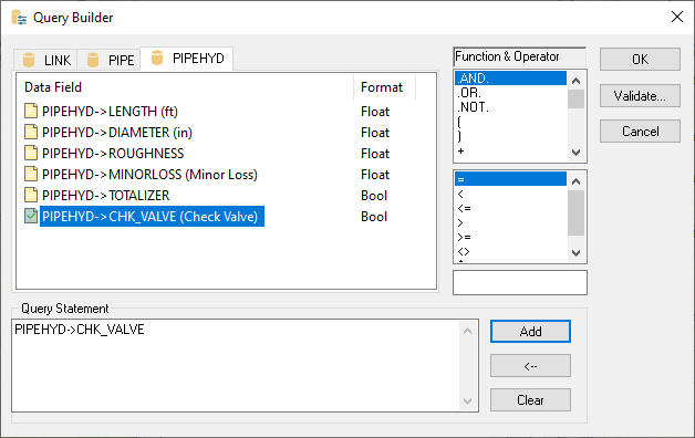 How To Create A Db Query For Boolean Fields Yesno In Infowater Pro 5896