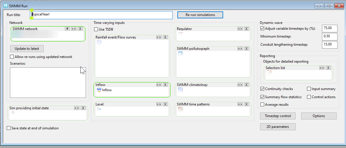 ICM SWMMにInfoWorks Inflowsファイルを使用する方法