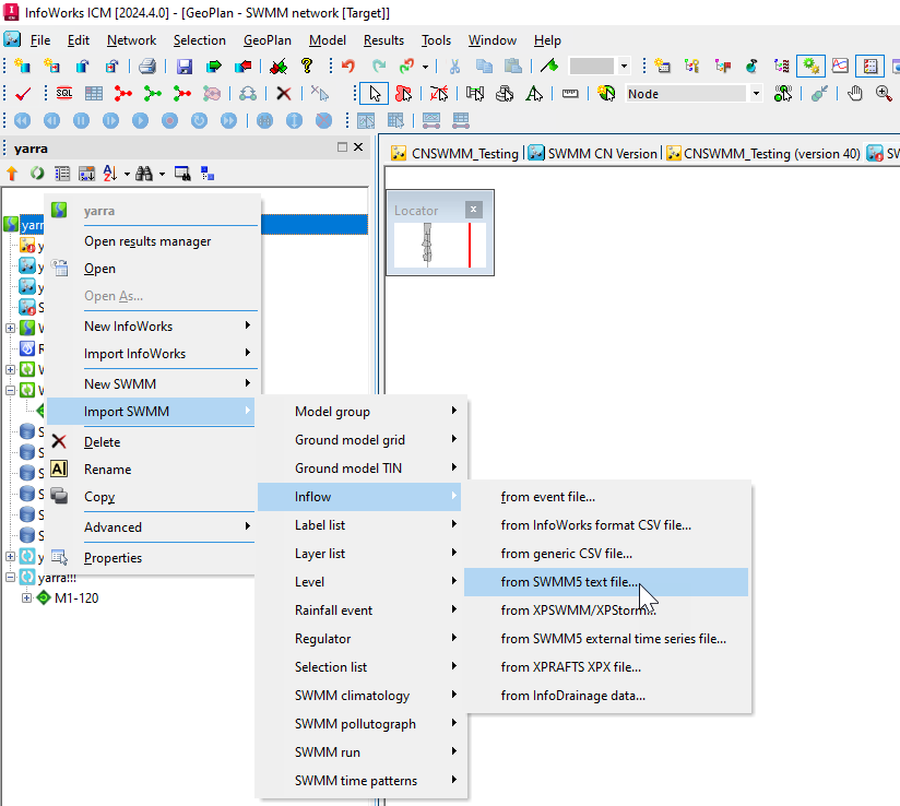 如何将InfoWorks流入文件用于ICM SWMM
