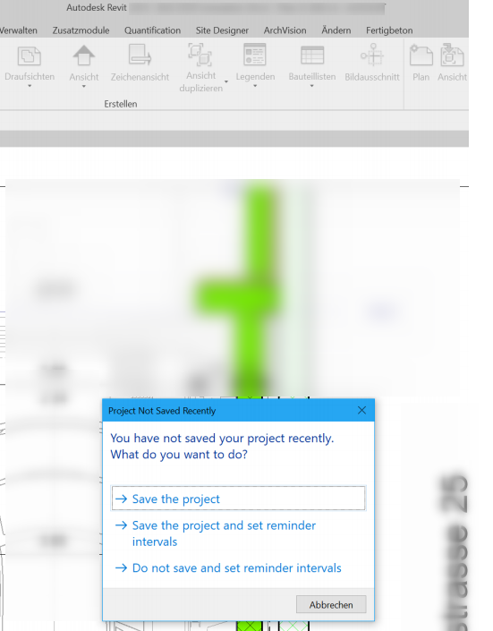English warning in non-English Revit User Interface
