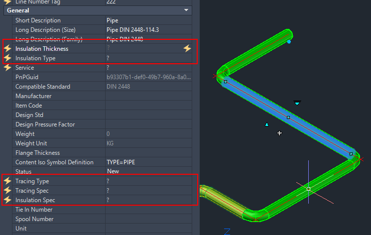 How to enter Insulation and Tracing properties for pipelines in AutoCAD ...