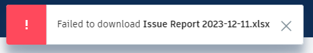 "Failed to download Issue Report" when exporting issues from BIM 360