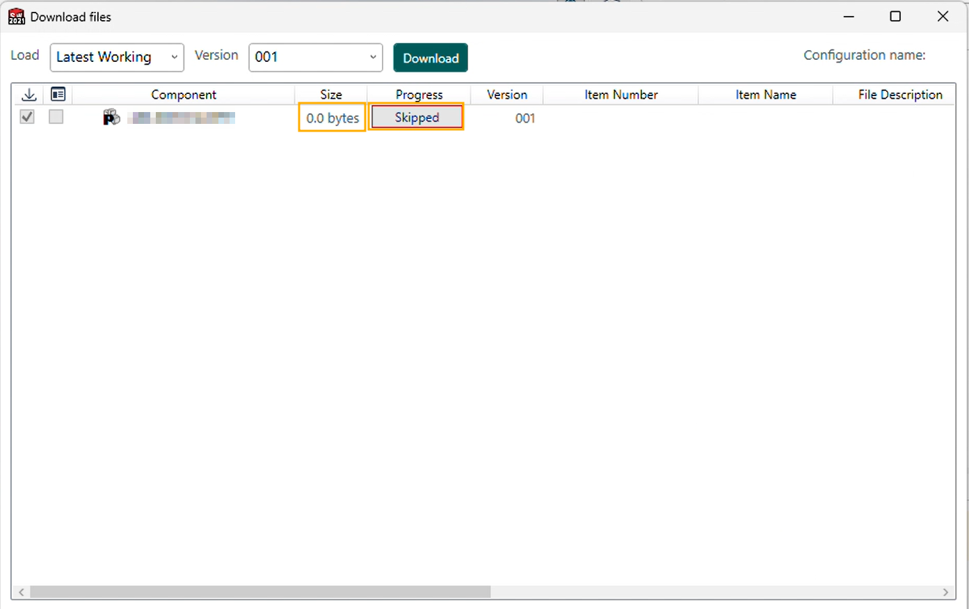 File could not be downloaded or skipped with 0.0 byte size in Upchain