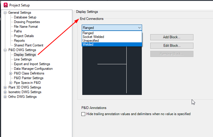 How to add a custom end connection type for valves in AutoCAD Plant 3D