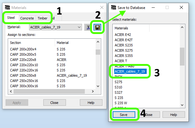 Sharing models with user defined materials and sections in Robot Structural Analysis