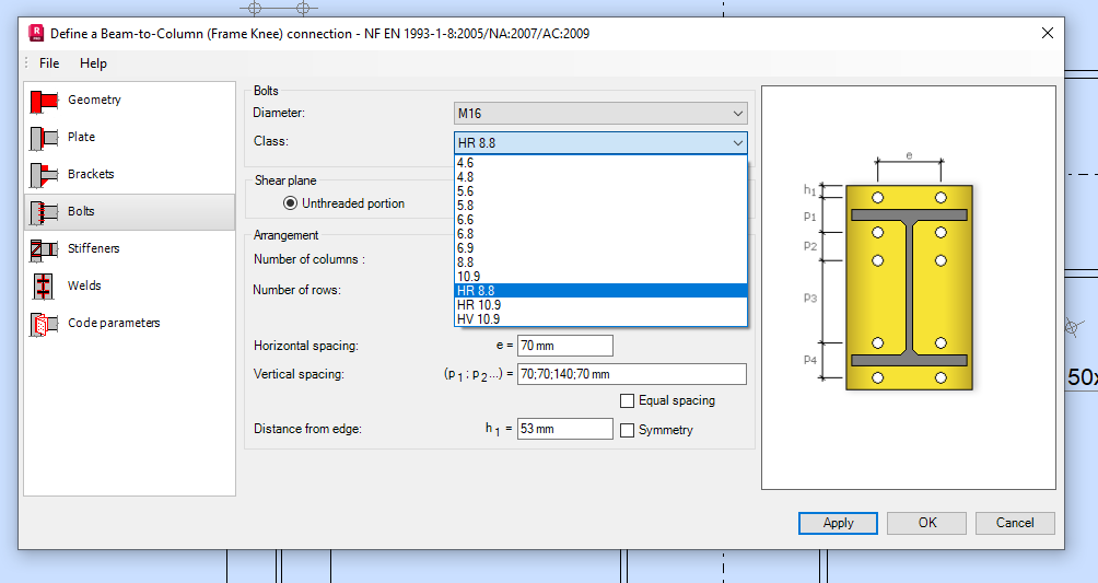 How to be able to apply "HR" bolts in steel connections designed ...