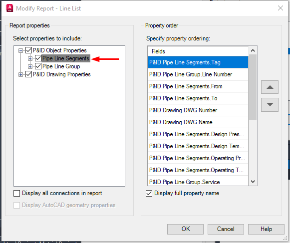 To and From properties missing in Report Template of AutoCAD Plant 3D
