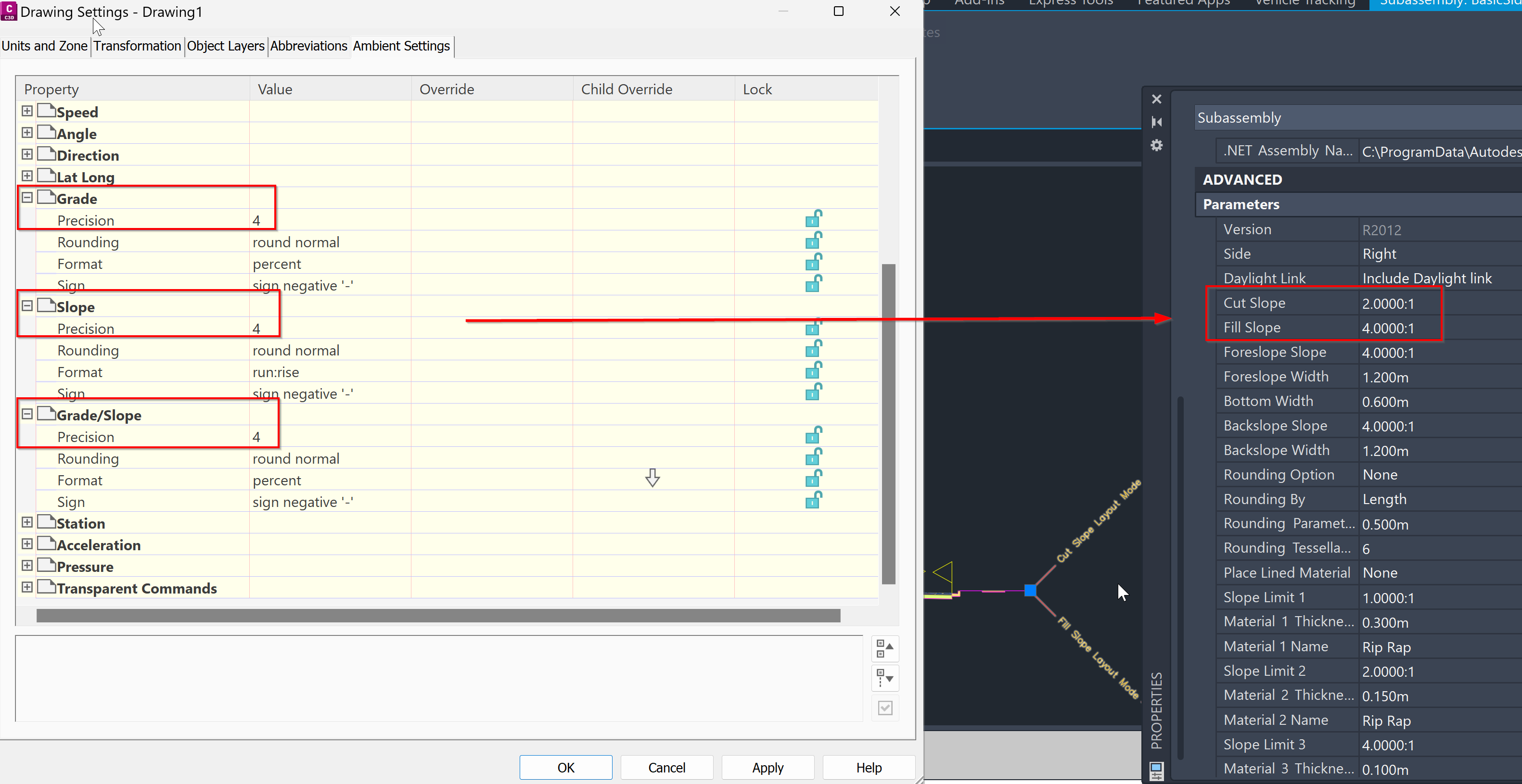 How to increase the precision for values in the Properties Palette in Civil 3D