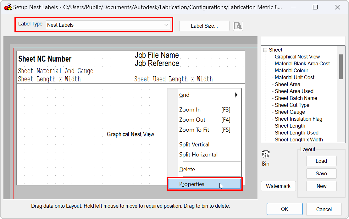 Nest Labels don't show unique Item Number on parts in CAMduct