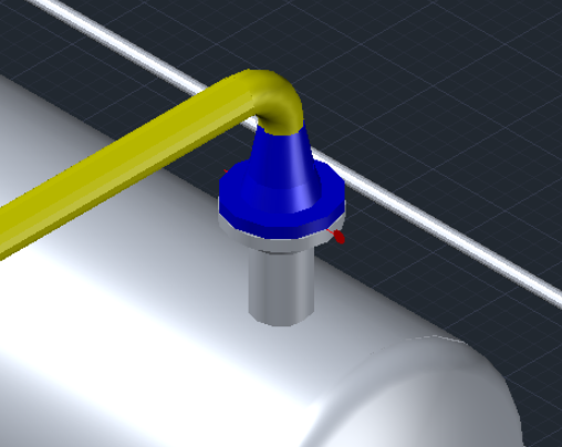 How to connect a reducer to a equipment nozzle in P&ID drawings of ...