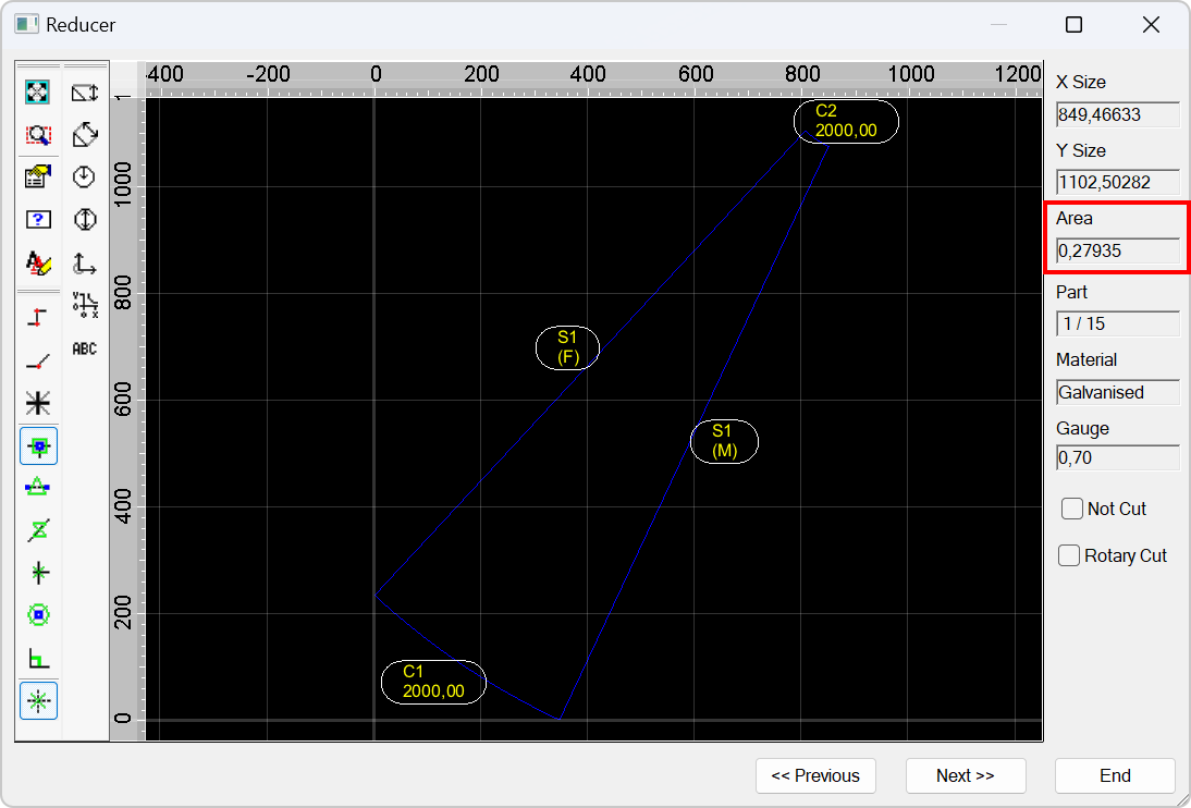 Pattern CID 858 not divided into equal parts in CAMduct