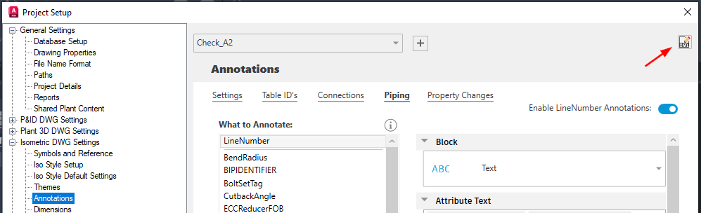 How to include a component tag in an isometric drawing in AutoCAD Plant 3D