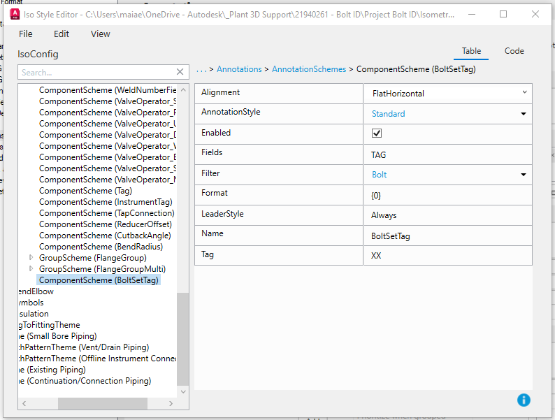 How to include a component tag in an isometric drawing in AutoCAD Plant 3D