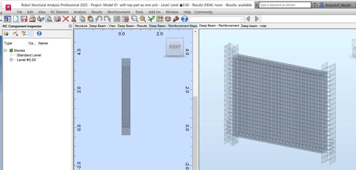 Results tab is empty in provided reinforcement module for deep beam in ...