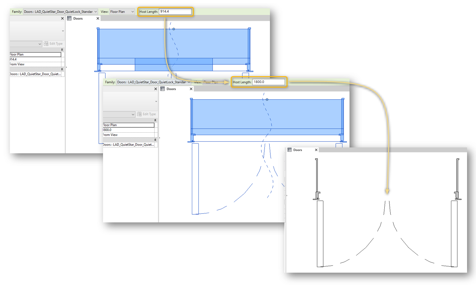 When creating a custom family using the family template, the wall section is displayed ...