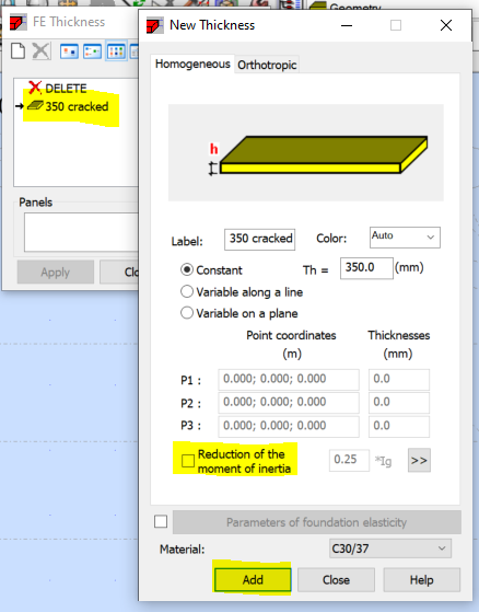 Robot Structural Analysis에서 지원되지 않는 슬래브 모서리에 대해 전체 응답 계수가 너무 큽니다.