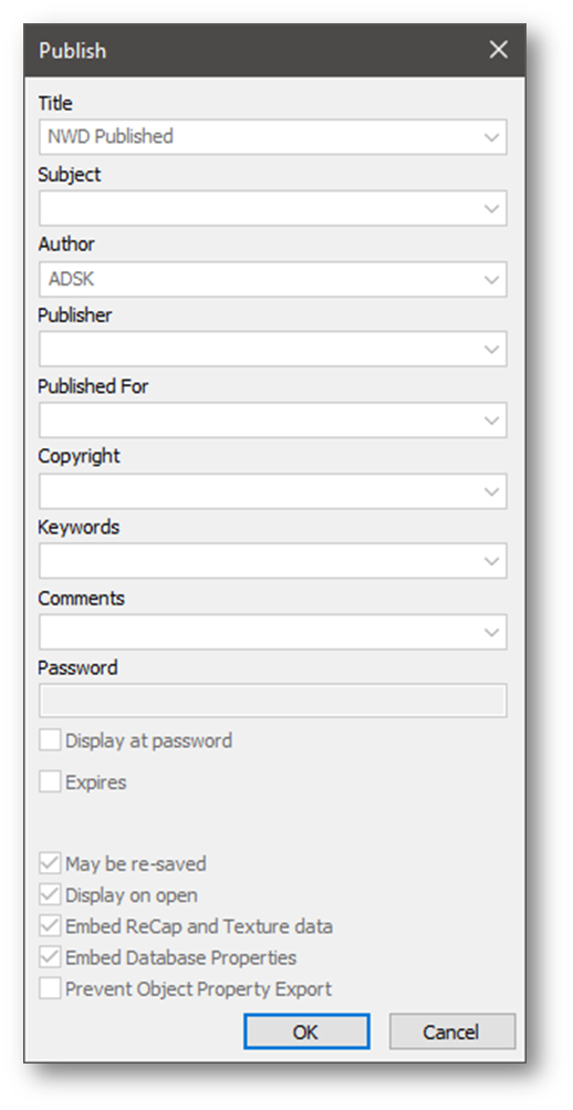 When opening NWF or appending/merging an NWD model in Navisworks, the ...