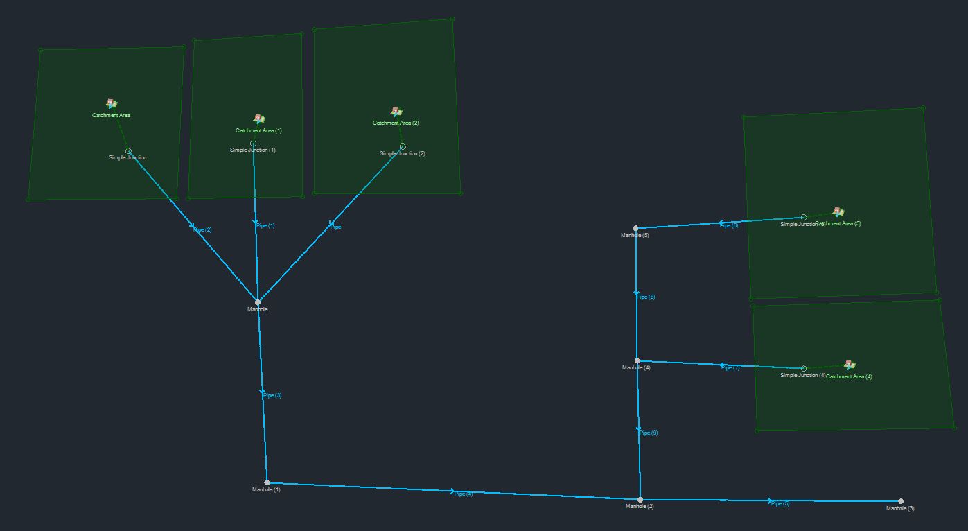 Foul network flow calculation in InfoDrainage