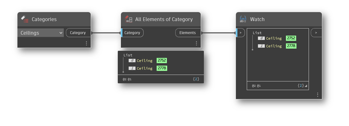 "Category.ByName" node in Dynamo does not recognize ceilings category in Revit