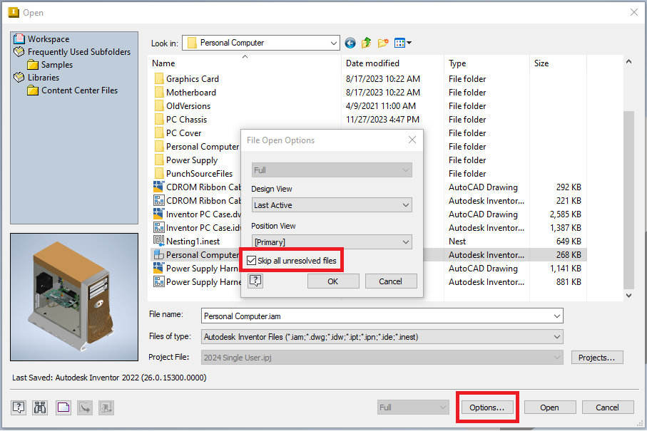 Is it possible to disable the file resolution pop-up when opening an ... Is it possible to disable the file resolution pop-up when opening an ...