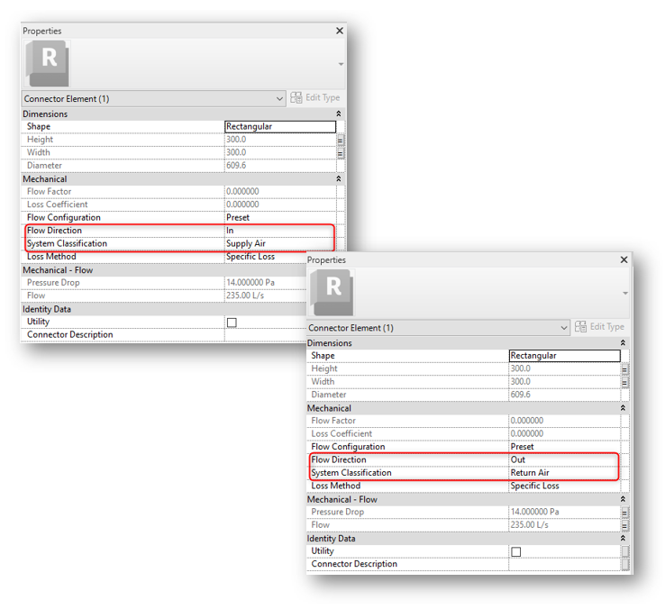 The flow directions checked by the system inspector are in the wrong ...