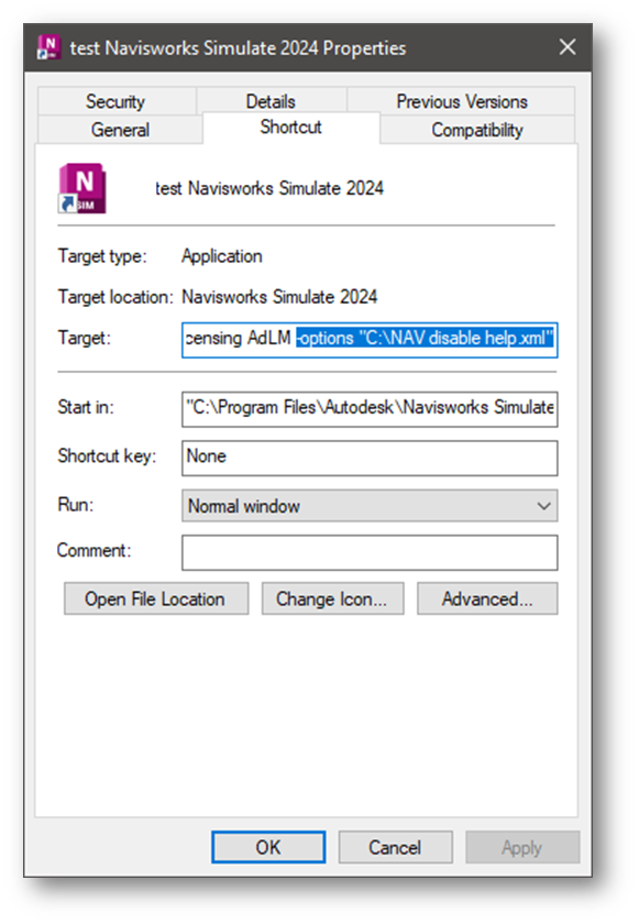 How to prevent Navisworks from launching online help documentation on initial start