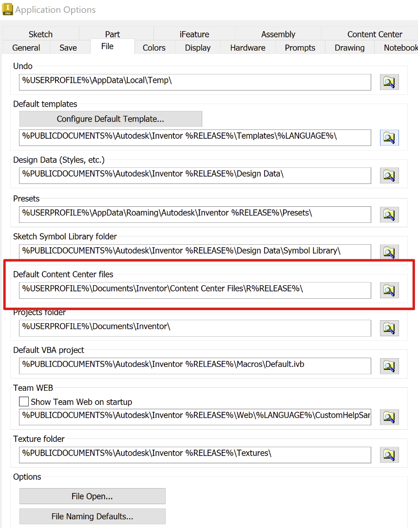 Missing Content Center files after upgrading Inventor or opening assemblies