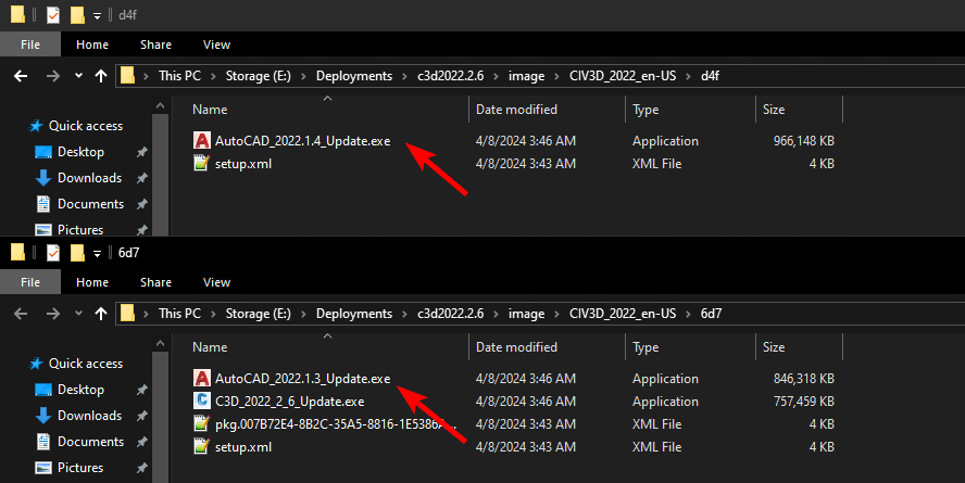 Autocad-based product deployment includes multiple AutoCAD updates