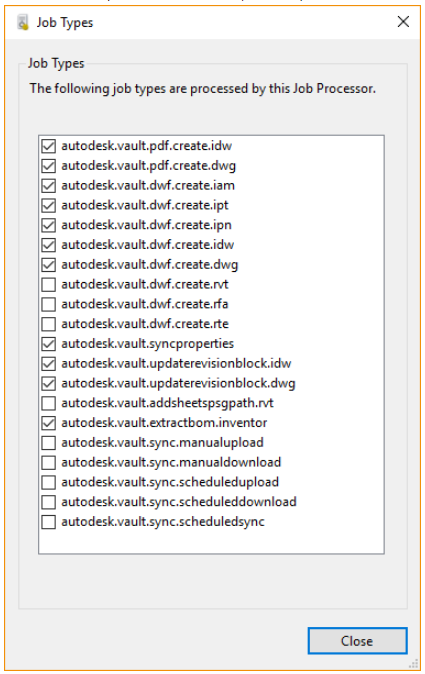 无法在 Vault Job Processor 中启用或处理项目同步作业类型