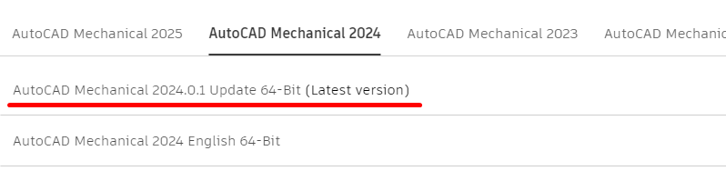 Custom install for AutoCAD toolsets does not show the latest AutoCAD update