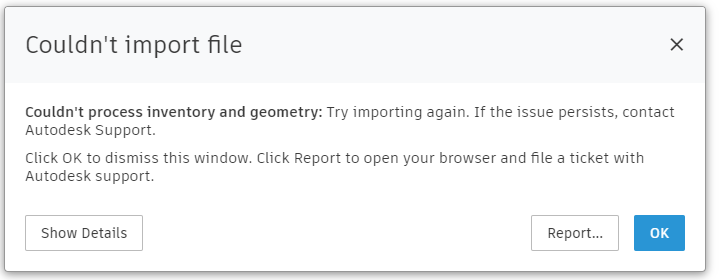 Couldnt Import File Error Appears When Importing Acc Bim 360 Models 3131