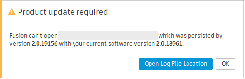 Fusion Help | "Product Update Required" or "Update Fusion and try again ...