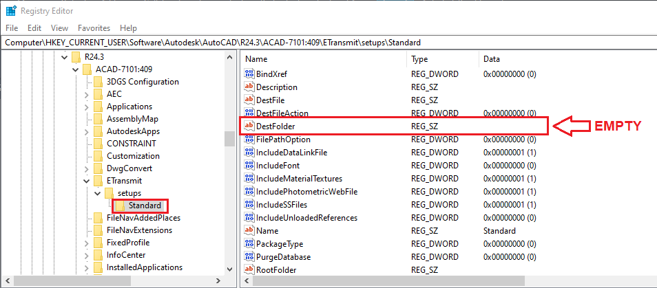 ETRANSMIT default ZIP file location is not the same as the current DWG ...