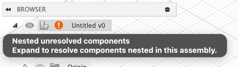 "Unresolved External Components" after deleting Machine model in Fusion
