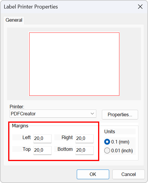 "Label is too big to fit on the page" when printing labels in ...