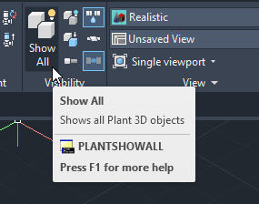 Invisible pipes and components in AutoCAD Plant 3D