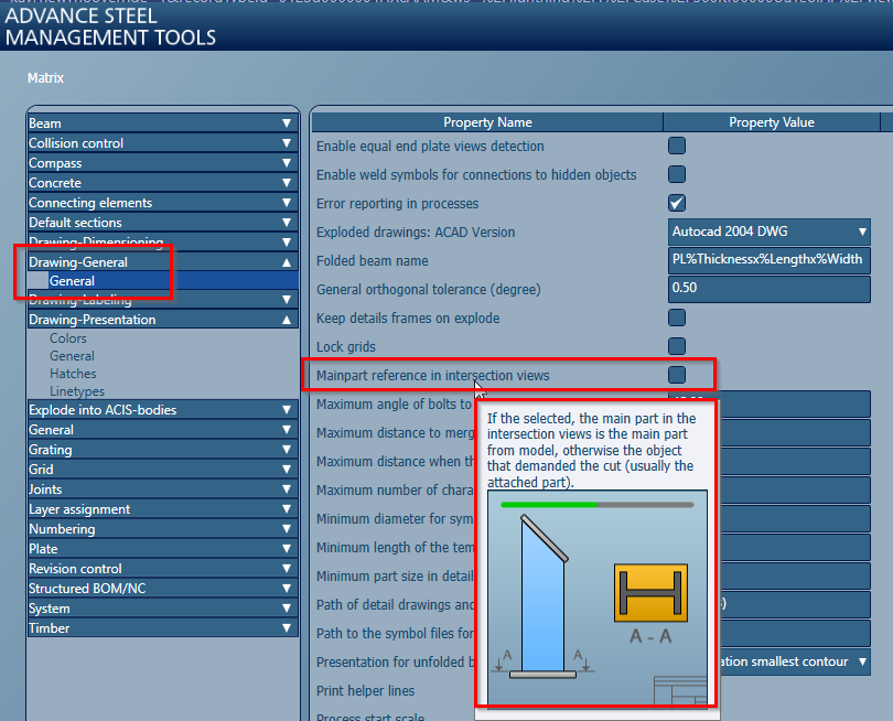 Different dimensioning results in automatic and manual cut view in ...