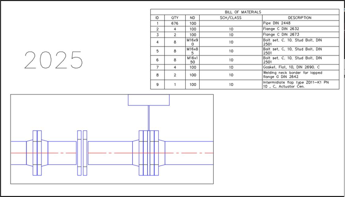 Missing fasteners in ortho views created with AutoCAD Plant 3D 2025