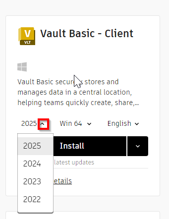 How to download Vault Server, Client and AVFS from Autodesk Accounts
