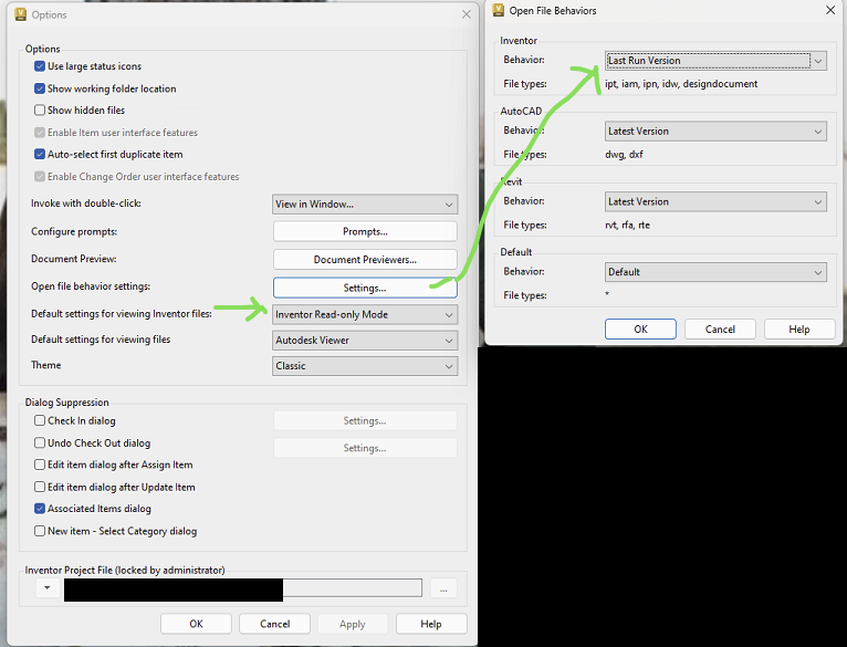 Vault opens files in full Inventor instead of Inventor Read-Only
