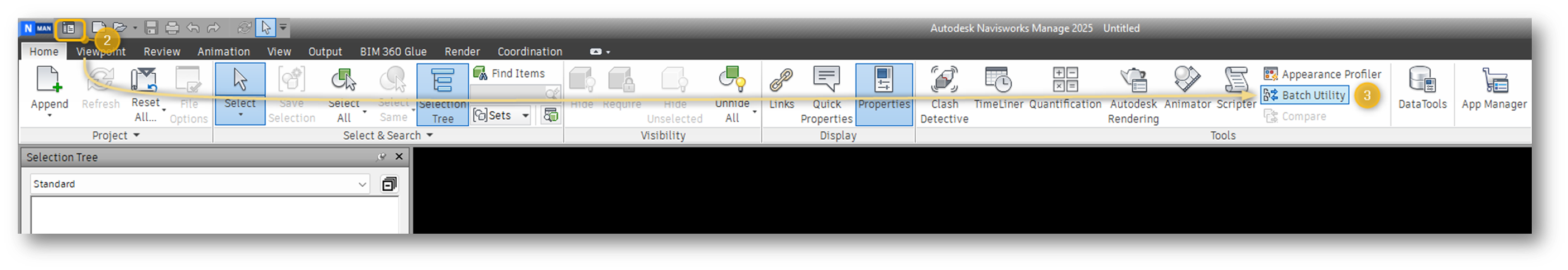 Windows 스케줄러에서 Navisworks Batch Utility에 대해 작업을 예약하는 방법