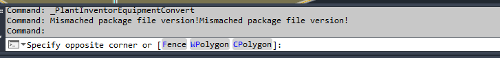 "Mismached package file version" when running ...