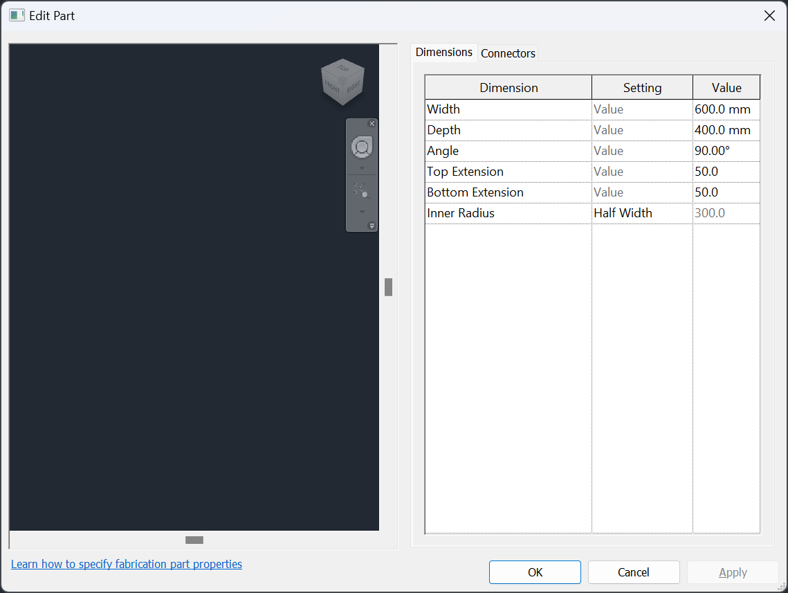 Fabrication part not visible when using "Edit Part" in Revit