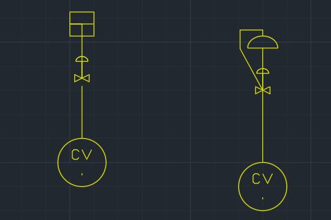 Control valve symbols are automatically changed and resized when ...